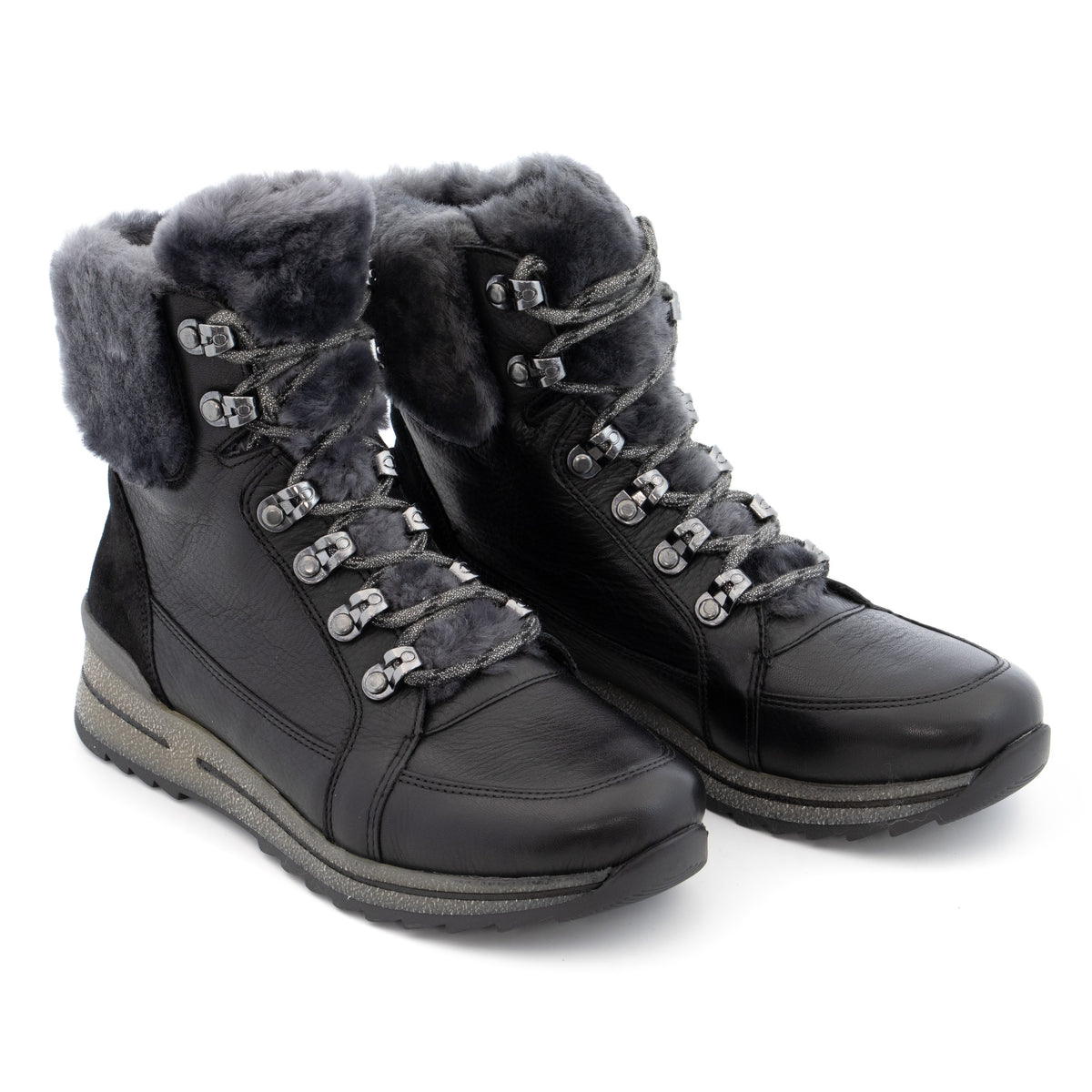 Bottines Fourres Femme Noir