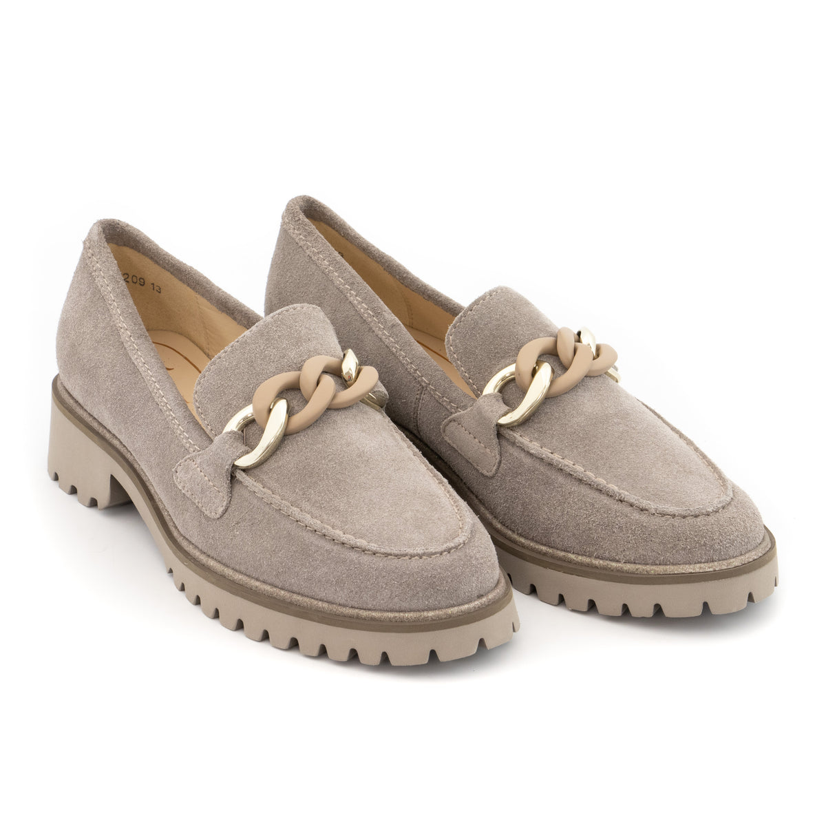 Mocassin cuir velours ARA Femme beige | Chaussures Grassler