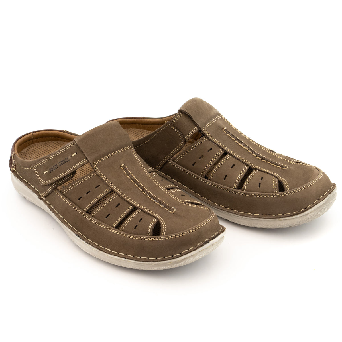 Mule fermée grande largeur JOSEF SEIBEL Homme ANVERS 76 gris ...